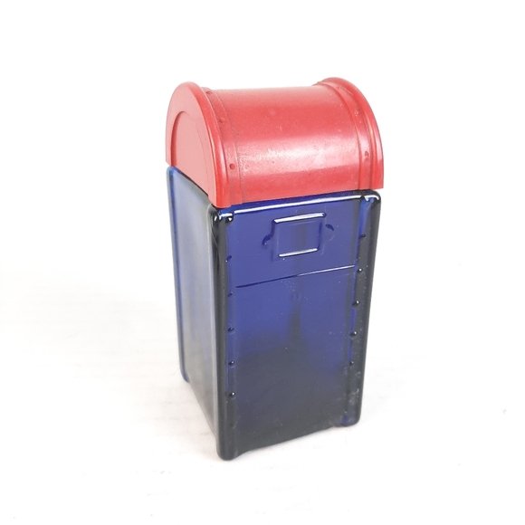 Other | Vintage Avon Postal Box Cobalt Blue With Red Lid After Shave ...